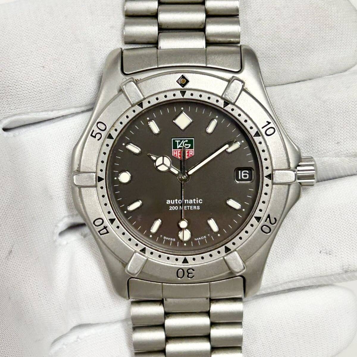 タグホイヤー 669.206F オートマチック 200M デイト 黒文字盤 純正ブレス 箱付き 自動巻き ボーイズ TAG HEUER ...
