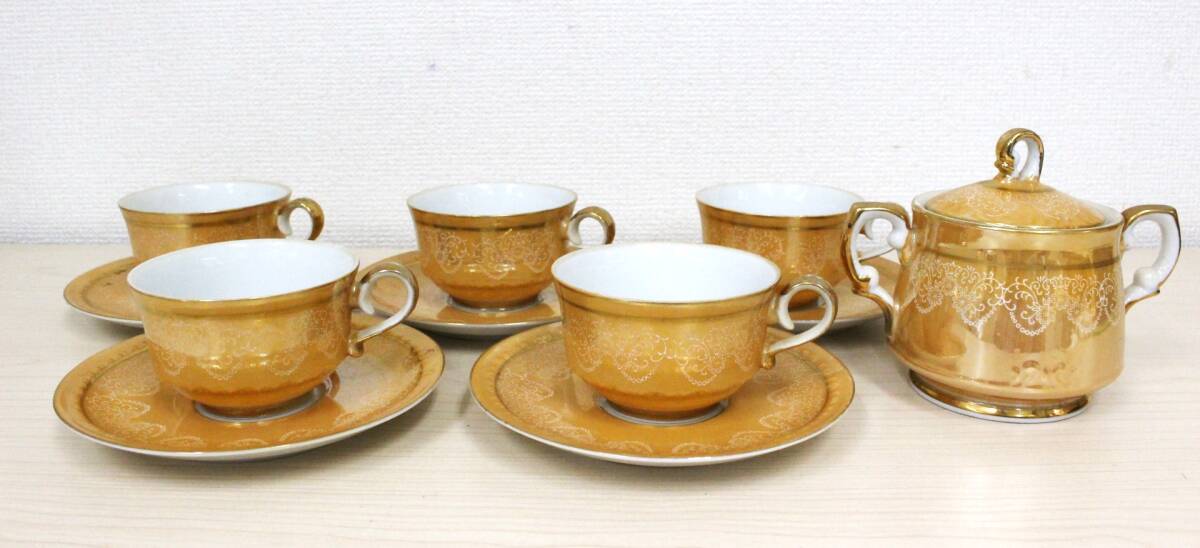 glory CHINA/グローリーチャイナ カップ ソーサー 5点セット シュガーポット ティーカップ/コーヒーカップ 食器/洋食器 ...