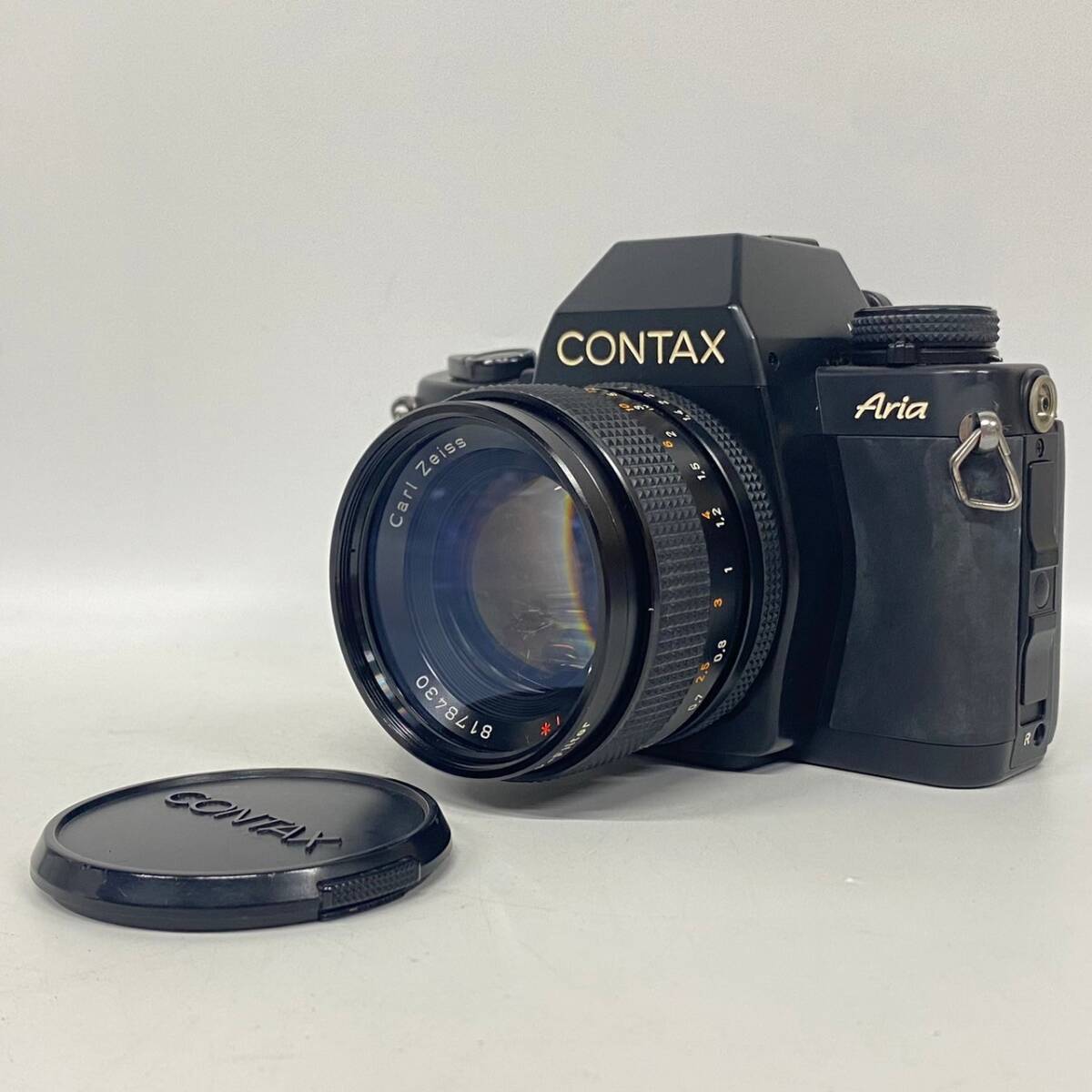 1円~ 動作未確認 コンタックス CONTAX Aria Carl Zeiss Planar 1.4/50 T 一眼レフ フィルムカメラ 単 ...