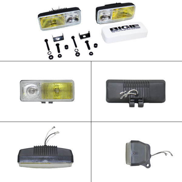 汎用 角型フォグランプ クリアー＆イエロー ツインガラスレンズ カバー付き DLAA LA-8024 200 X 81 X 83mm 左右セット(ハロゲン)｜売買されたオークション情報 ...