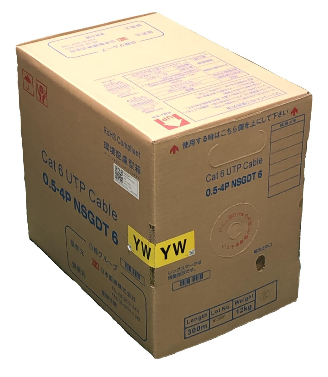 日本製線 Cat6 LANケーブル 300m巻き NSGDT6 0.5mm-4P 黄 YW 黄色(5m以上)｜売買されたオークション情報 ...