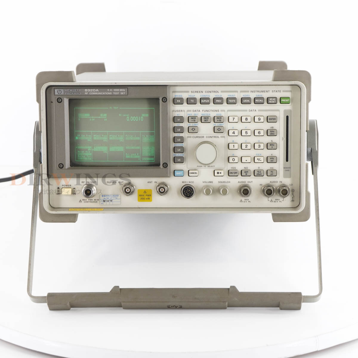 DW 8日保証 セルフテストOK 8920A hp RF COMMUNICATIONS TEST SET OPT 004 050 102 ...