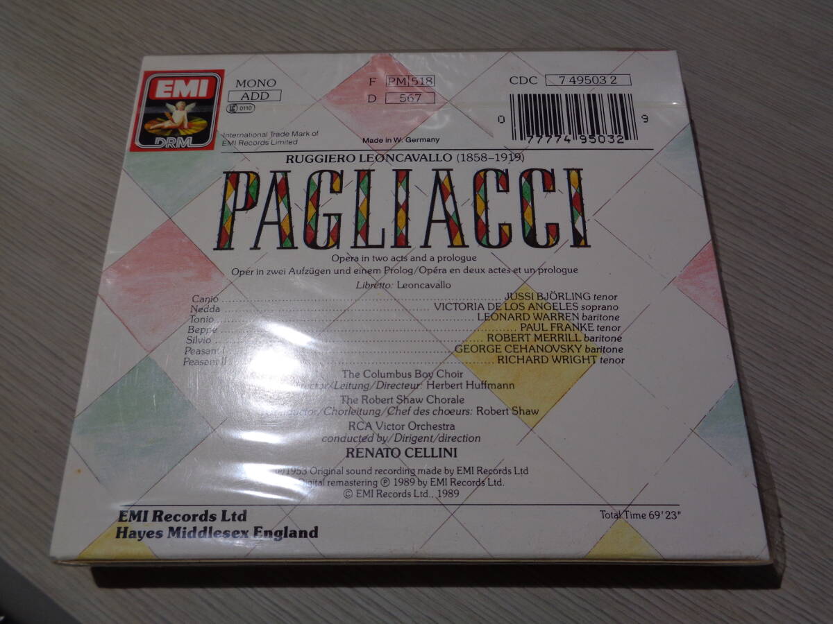 /レナート チェリーニ RENATO CELLINI RCA VICTOR ORCHESTRA/LEONCAVALLO:PAGLIACCI W ...