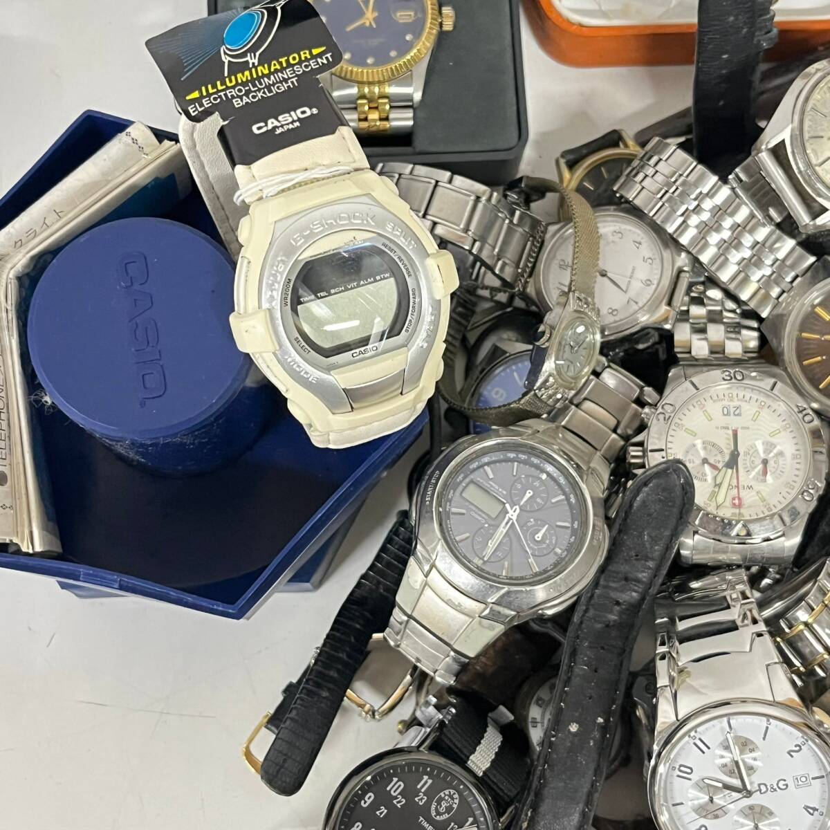 1円~ 86点 時計 まとめ SEIKO CITIZEN CASIO LONGINES MONDAINE WENGER Swatch TECHNOS D＆G 等 QZ 手巻き AT ソーラー ...