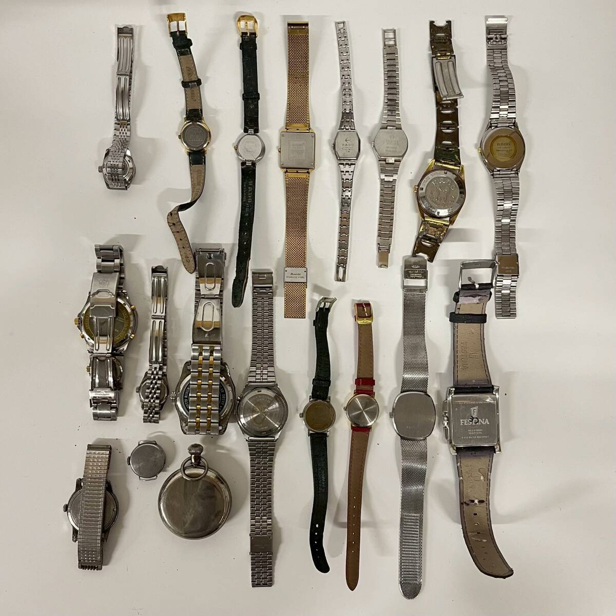 1円~ 19点 腕時計 まとめ TITUS RADO ORIENT LONGINES UNIVERSAL GENEVE NATION ELGIN TITONI INGERSOLL 等 QZ ...