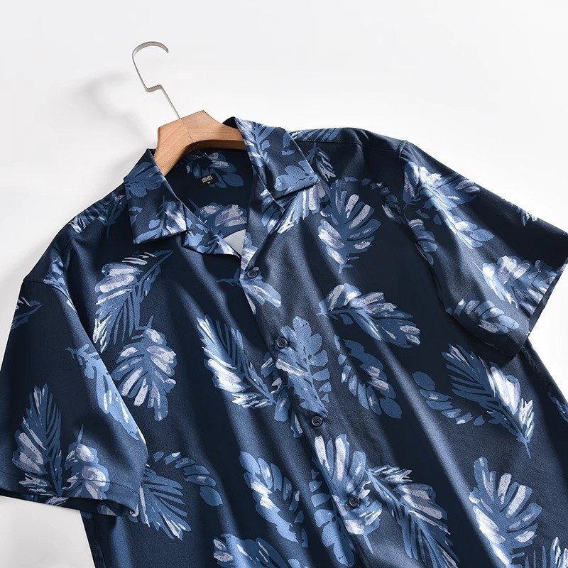 アロハシャツ 半袖 サマー メンズ オープンカラー シャツ 春夏 薄手 葉っぱ柄 総柄 リーフプリント盛夏 開襟 吸湿 速乾/紺色T5129-2XL(XLサイズ以上)｜売買されたオークション ...