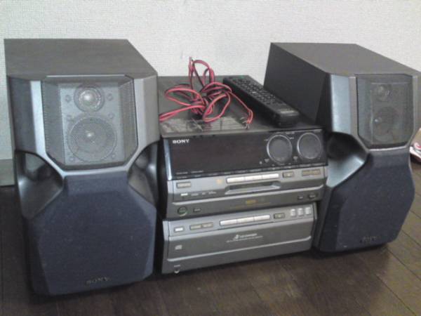 SONY CD-MDデッキ コンポ HCD-MD5 リモコン付き ジャンク(一般)｜売買されたオークション情報、yahooの商品情報を ...