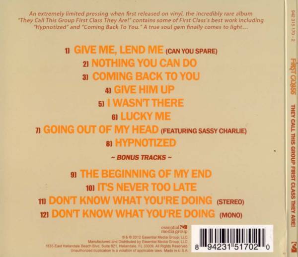 70's甘茶 FIRST CLASS They Call This Group First Class(R&B、ソウル)｜売買された ...
