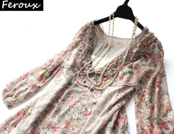 高島屋購入 Feroux/フェルゥ シフォン大人可愛いワンピ(フェルゥ)｜売買されたオークション情報、yahooの商品情報をアーカイブ公開 - オークファン（aucfan.com）