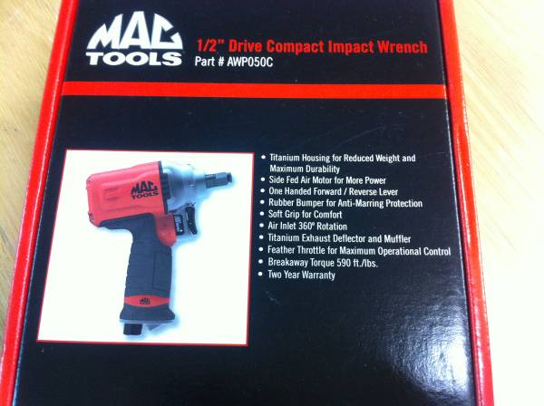 マックツールズ mactools 1/2エアインパクトレンチAWP050C(エアーインパクトレンチ)｜売買されたオークション情報、yahooの ...