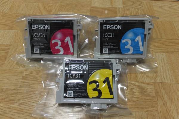 エプソンEPSON31 純正インク ICM31 ICY31 ICC31 3色セット(エプソン)｜売買されたオークション情報、yahooの商品情報をアーカイブ公開 - オークファン（aucfan ...