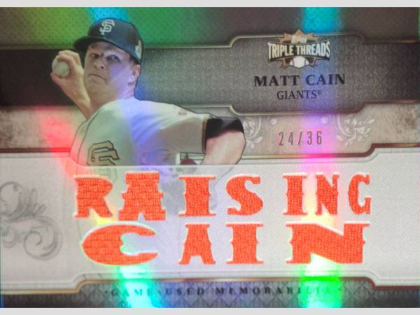 /36 14 TOPPS TRIPLE THREADS MATT CAIN GIANTS RELIC(Topps)｜売買されたオークション情報、yahooの商品情報をアーカイブ公開 ...