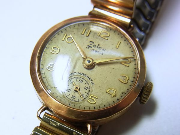 腕時計244 Zelco/ケースK18 ゼルコ/手巻き/アンティーク/ /17JEWELS/アンチマグネティック/消費税0円(アナログ（手巻き ...