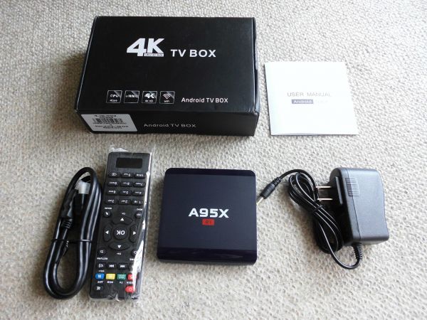 Android 5.1 TVボックス 1GB DDR3 RAM 8G A95X R1 TV Box KODI 16.1 ストリーミングメディア ...