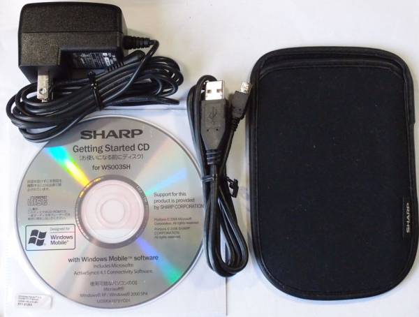 SHARP WS003SH用の付属品 ACアダプタ CDROM USB カバー(Windows CE)｜売買されたオークション情報、yahooの商品情報をアーカイブ公開 - オークファン ...