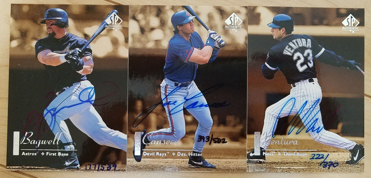 2000 Upper Deck SP AUTHENTIC Buy Back Auto 3枚セット Jeff Bagwell Jose Canseco Robin Ventura(2000 ...