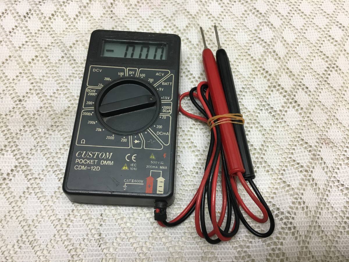 CUSTOM POCKET DMM CDM-12D 電気測電器(電気計測器)｜売買されたオークション情報、yahooの商品情報をアーカイブ公開 - オークファン（aucfan.com）