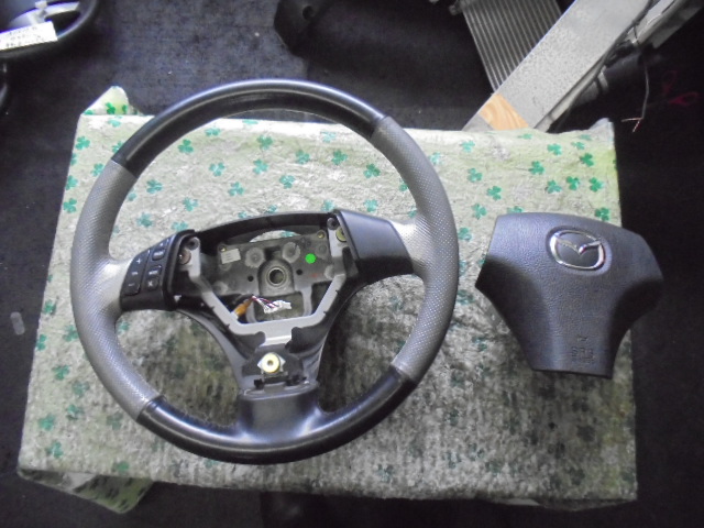 A1369-G アテンザスポーツ GG3S 純正革巻きハンドル パット付き ステアリング(ステアリング、ハンドル本体)｜売買されたオークション情報、yahooの商品情報をアーカイブ公開 ...