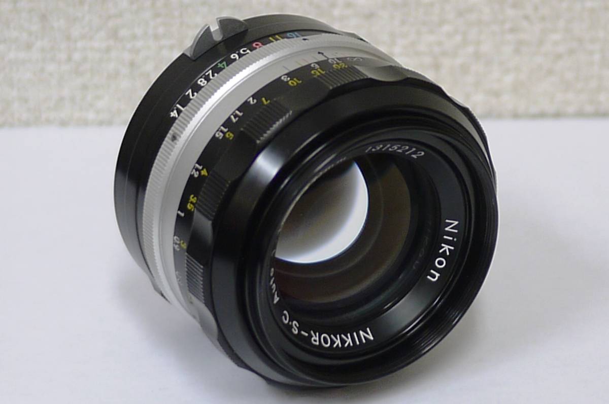 28 Nikon ニコン NIKKOR-S C Auto 1:1.4 f=50mm フード HS-1 カメラ レンズ MF マニュアル ...