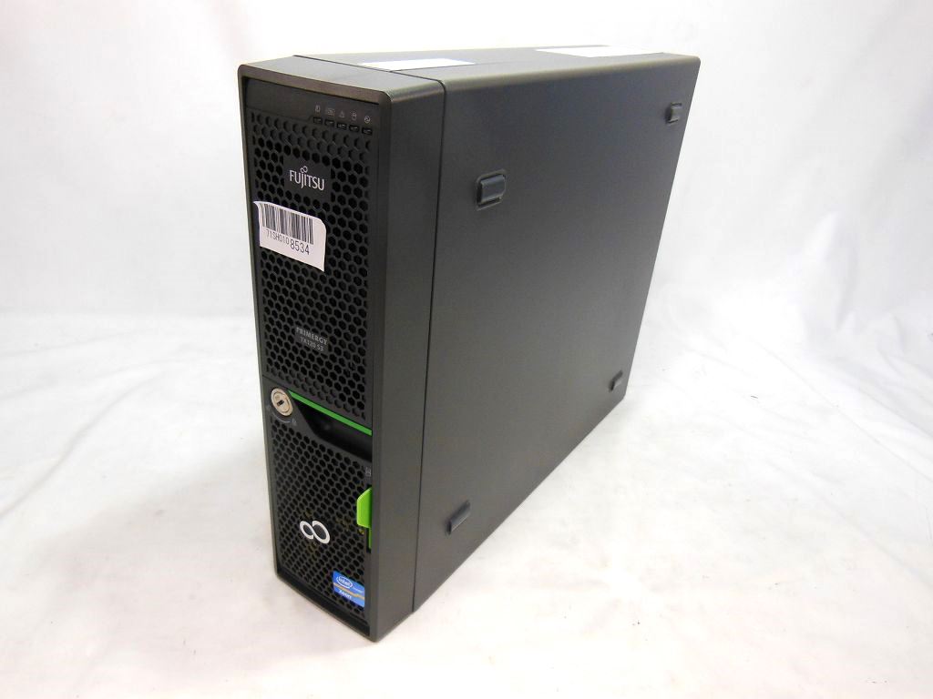 1000円 FUJITSU PRIMERGY TX120 S3 Xeon E3 1240 3.3GHz/4GB/SAS300GB×2/DVD ...