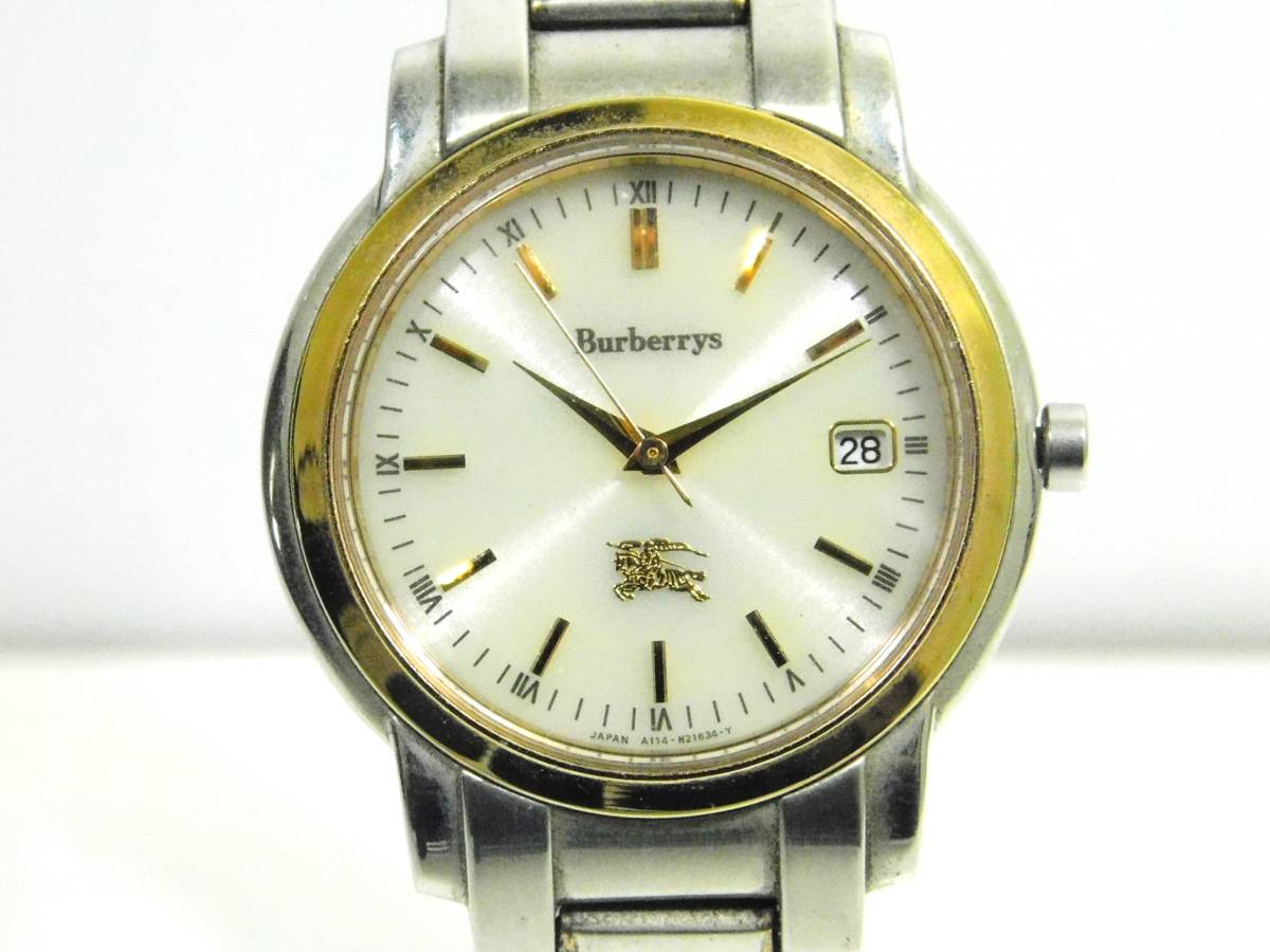 1111-009 BURBERRYS バーバリー メンズ 腕時計 A114-H12981 QUARTZ 電池式(バーバリー)｜売買された ...
