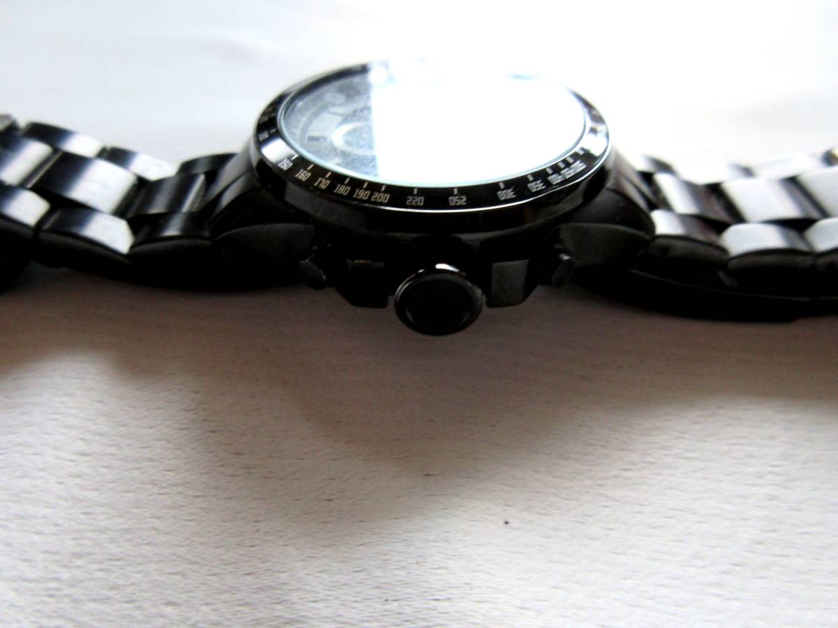 GG195 1円 FOSSIL フォッシル 10 ATM メンズ 紳士 腕時計 ウオッチ クロノグラフ ブラック 黒 252002(フォッシル ...