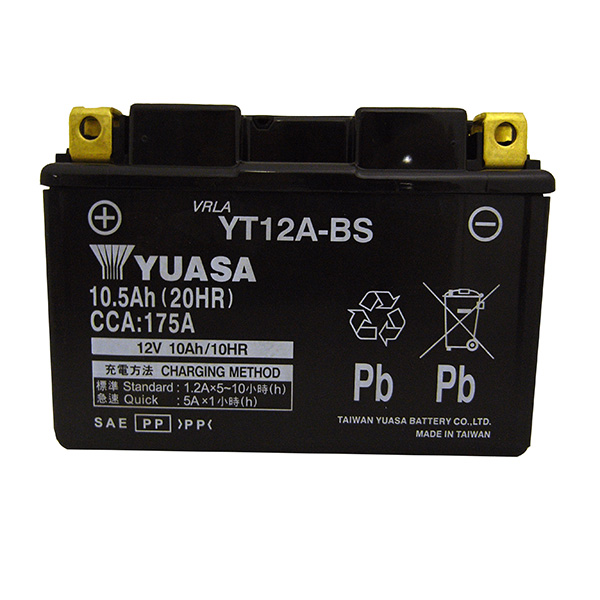 液入済充電済 高品質 台湾YUASA YT12A-BS 互換 ST12A-BS FT12A-BS HT12A-BS FTZ9-BS SV650 ...