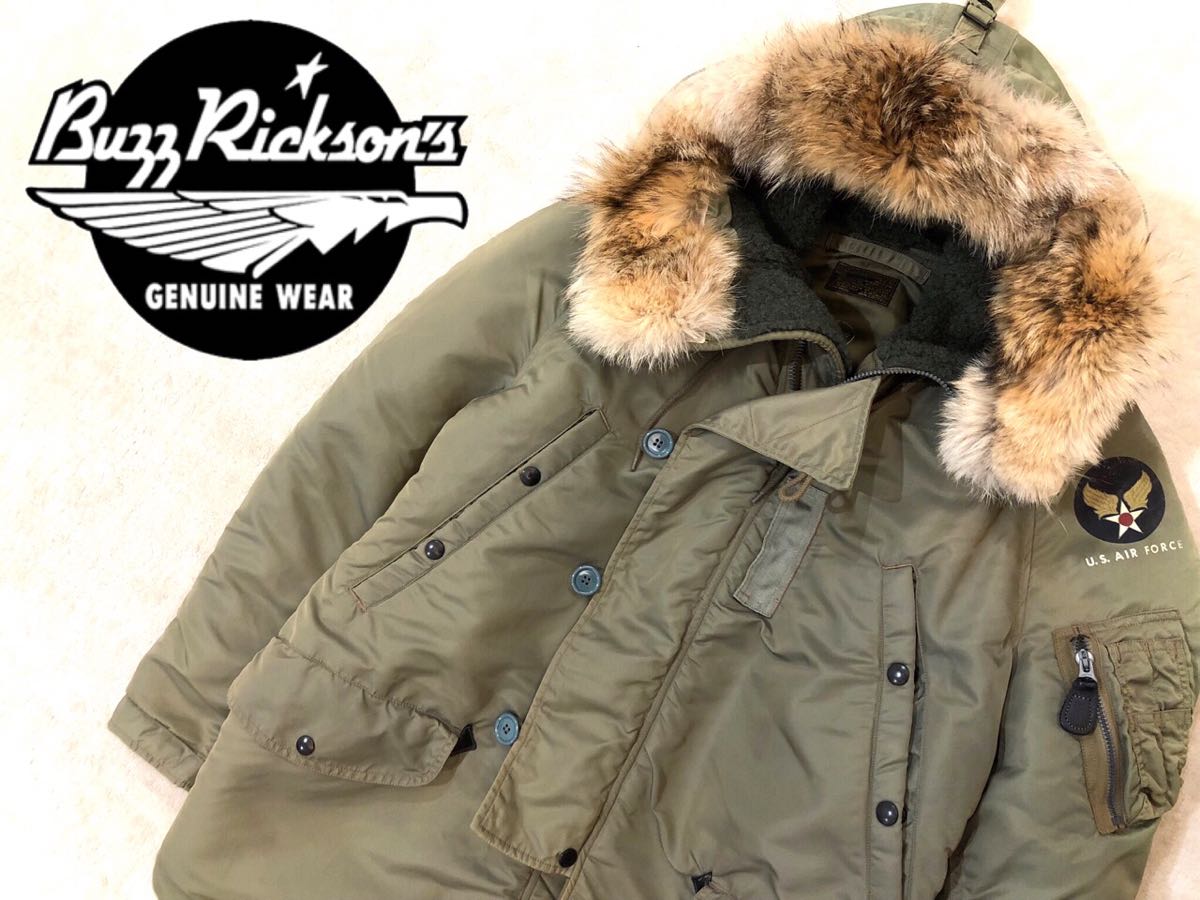 BUZZ RICKSONS バズリクソンズ BR10991 N-3B フライトジャケット M カーキ SKYLINECLOTHING CORP.復刻(Mサイズ)｜売買されたオークション情報 ...