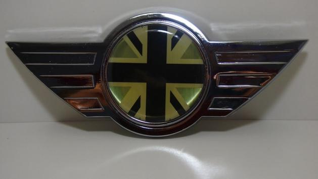 MINI COOPER ローバー フロント リア ブラックジャック オリジナル プレミアム エンブレム BRACK JACK ミニクーパー 黒 ...