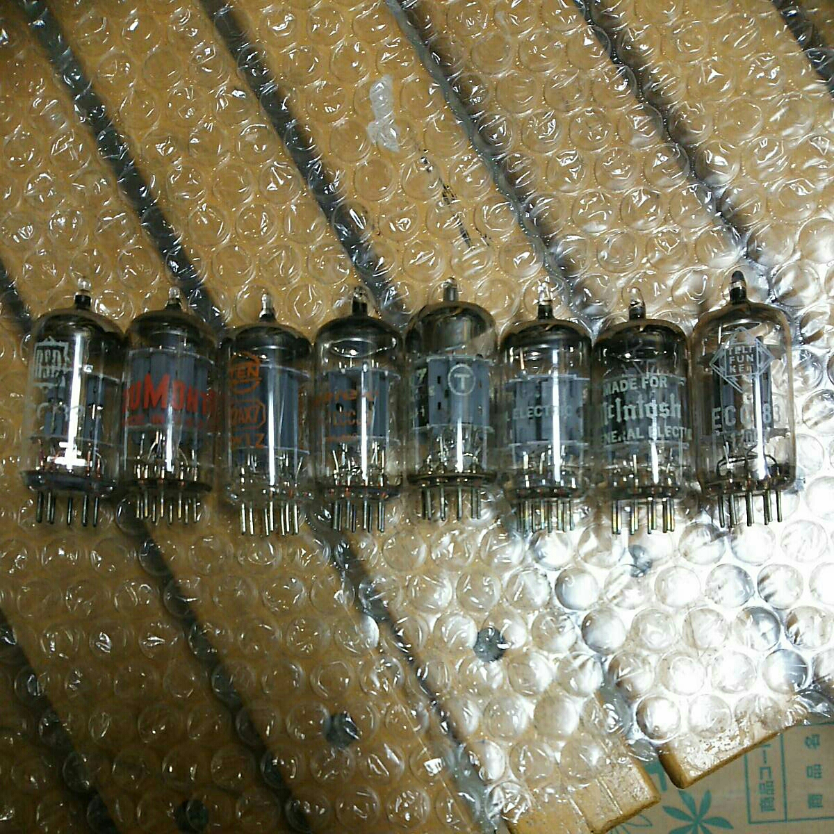 12AX7/ECC83 各社 RSD DUMONT TEN amperex ナショナル GE MCINTOSH TELEFUNKEN ダイヤマーク無し 8本まとめて(真空管)｜売買された ...