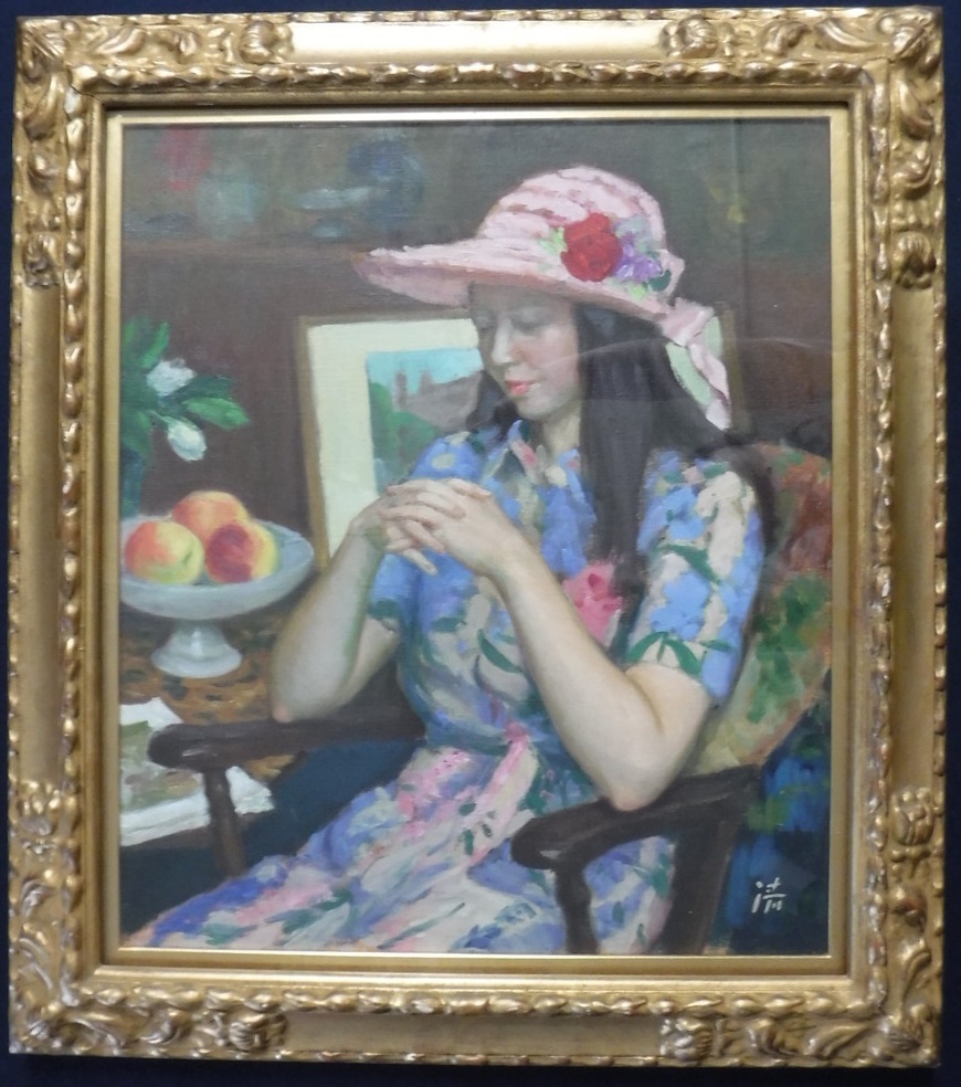 o27-6 中村清治 夏の日 油 キャンバス 芸大 神奈川の人 名品(人物画)｜売買されたオークション情報、yahooの商品情報をアーカイブ公開 - オークファン（aucfan.com）