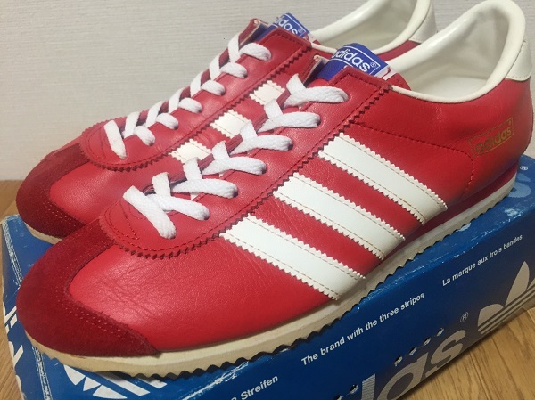 1994年製 adidas BERLIN 26.5cm アディダス ベルリン 日本製 made in japan デッドストック 赤レザー ...