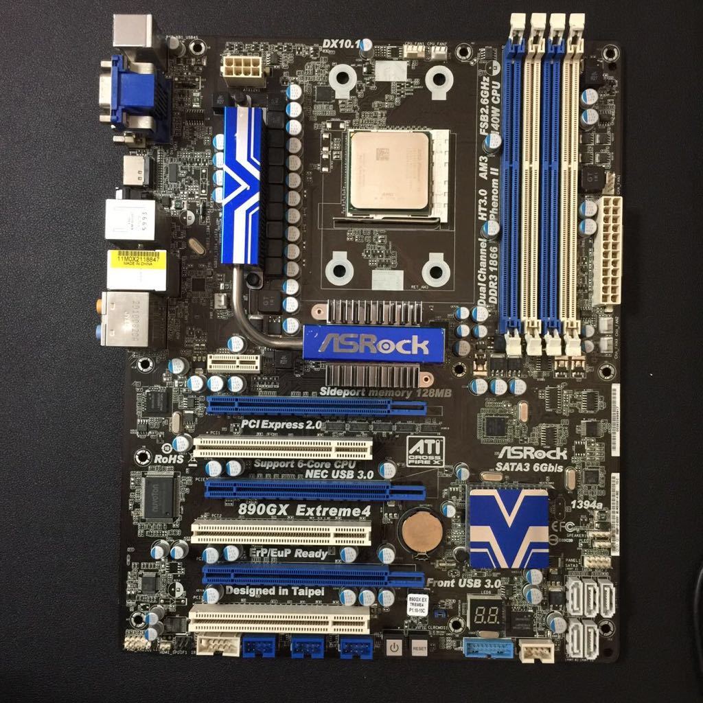 ASROCK 890GX Extreme4 + CPU AMD Phenom II X4 965 Black Edition 4コア 3 ...