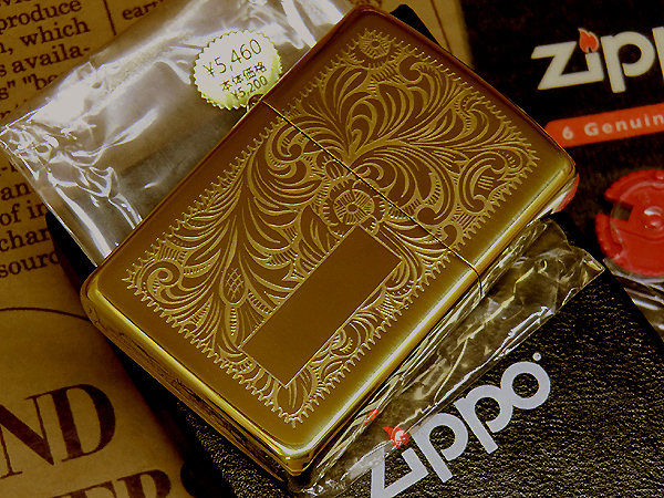 真鍮 1995 Solid Brass Zippo ♯352B - Venetian 90年代 ベネチアン 両面唐草彫 定番ソリッドブラス 2 ...
