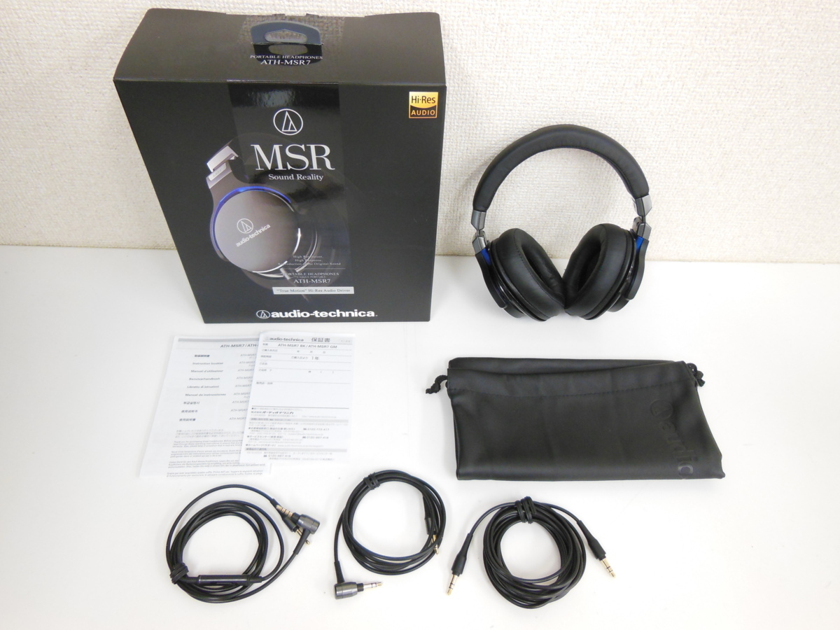 1円スタート オーディオテクニカ audio-technica ハイレゾ対応ヘッドホン ATH-MSR7 ヘッドホン J311937u PK ...