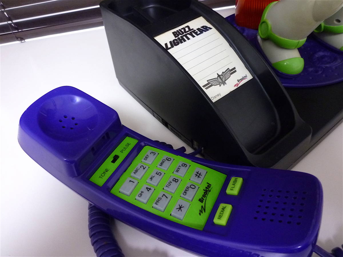 TOY STORY BUZZ LIGHTYEAR PHONE トイストーリー バズライトイヤー 電話機 限定品 Brook-tel製(トイ ...
