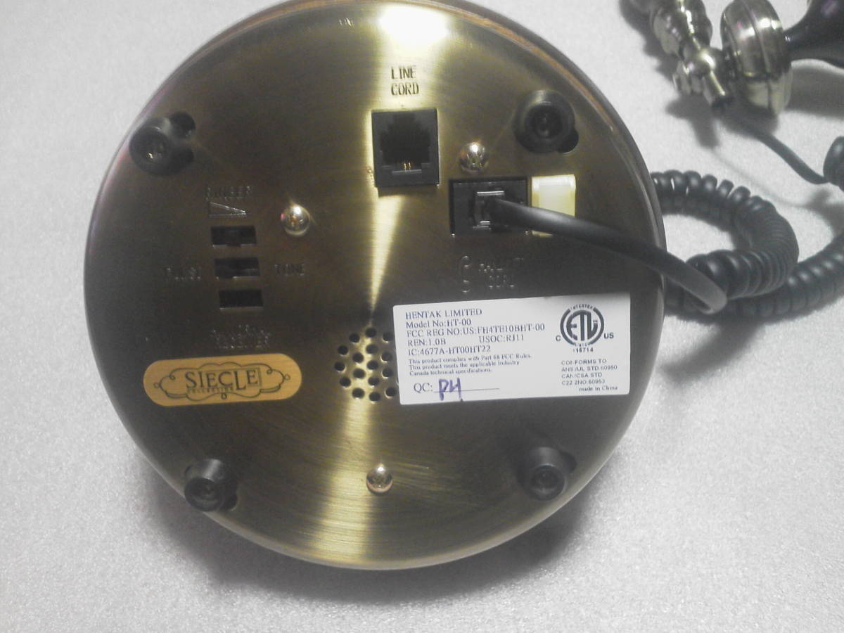 SIECLE アンティーク調電話機 No:HT-00(電話機)｜売買されたオークション情報、yahooの商品情報をアーカイブ公開 - オークファン（aucfan.com）