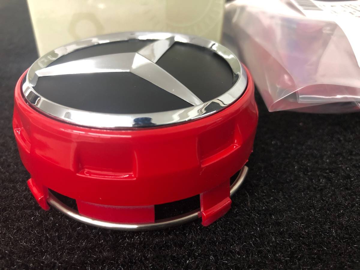 4個メルセデス ベンツ Aクラス A45 W176 センターキャップ レッド Mercedes-Benz AMG Center Cap Edition1 ...