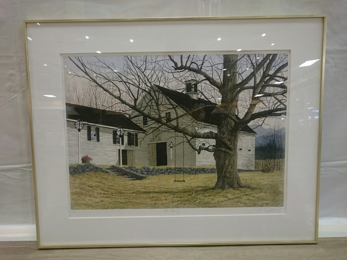 Carol Collette キャロル コレット オリジナル銅版画 the swing 画寸 40cm×53cm 日本大手企業受注 世界有名 ...