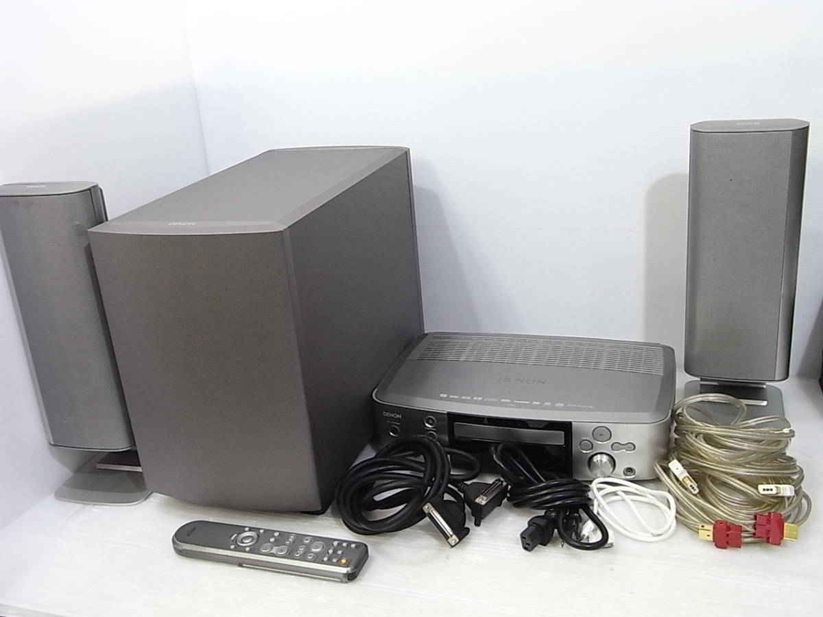 T297 デノン DVDホームシアターシステム サラウンドセット 難あり DENON S-301 2.1ch ADV-S301 リモコン ...
