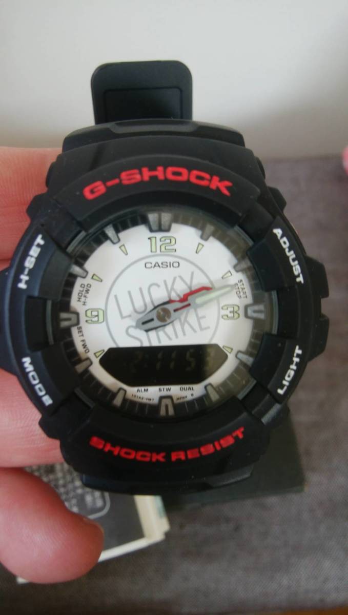 CASIO G-SHOCK 2327 G - 100 非売品 懸賞品 サンプル品 LUCKY STRIKE 腕時計 ブラック ホワイト レッド ...