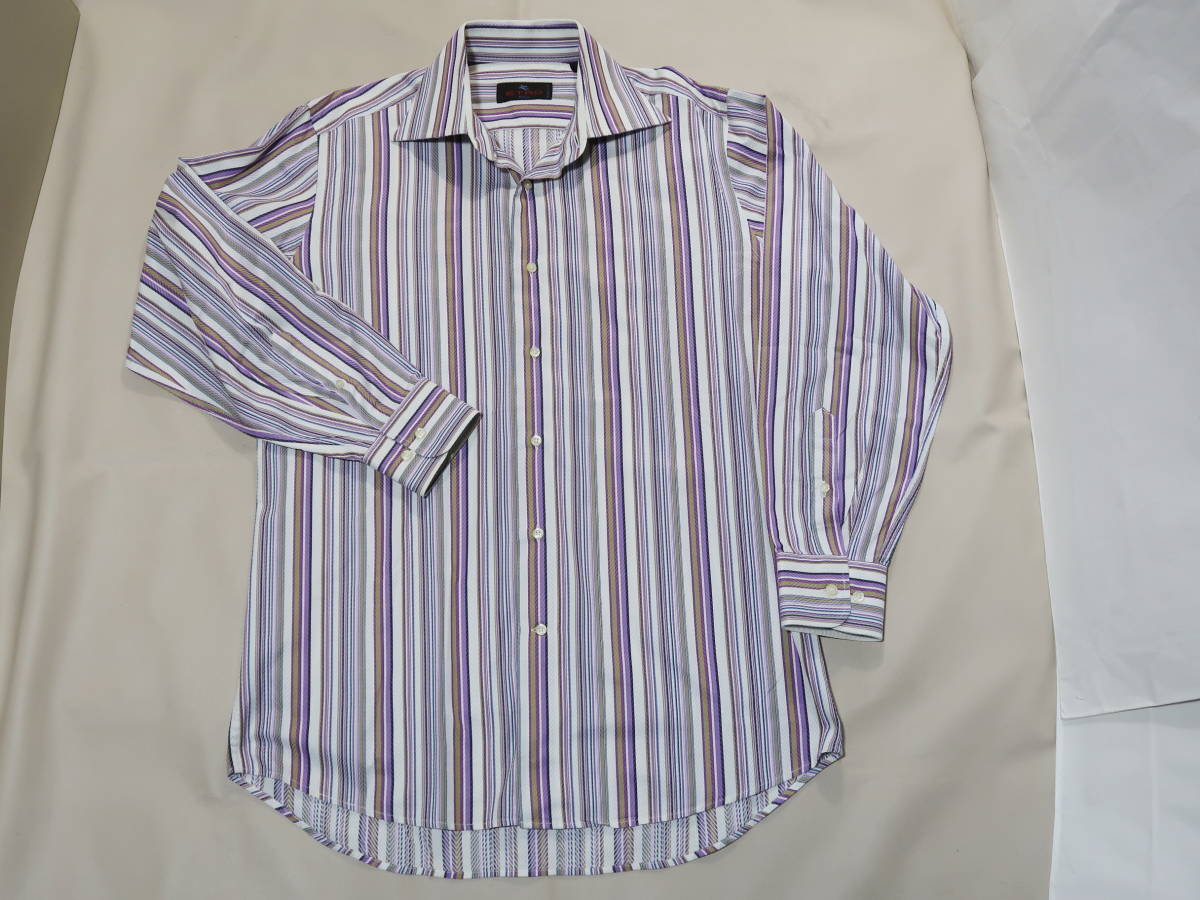 ”ETRO エトロお洒落カラー ストライプ長袖シャツ”(長袖シャツ)｜売買されたオークション情報、yahooの商品情報をアーカイブ公開 - オークファン（aucfan.com）