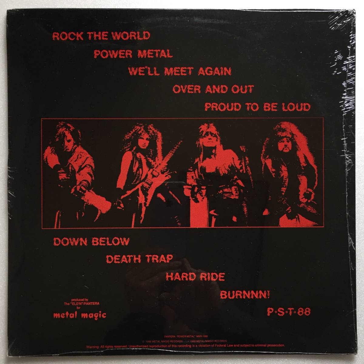 PANTERA POWER METAL US ORIGINAL METAL MAGIC MMR 1988 '88 RARE THE BAND ...