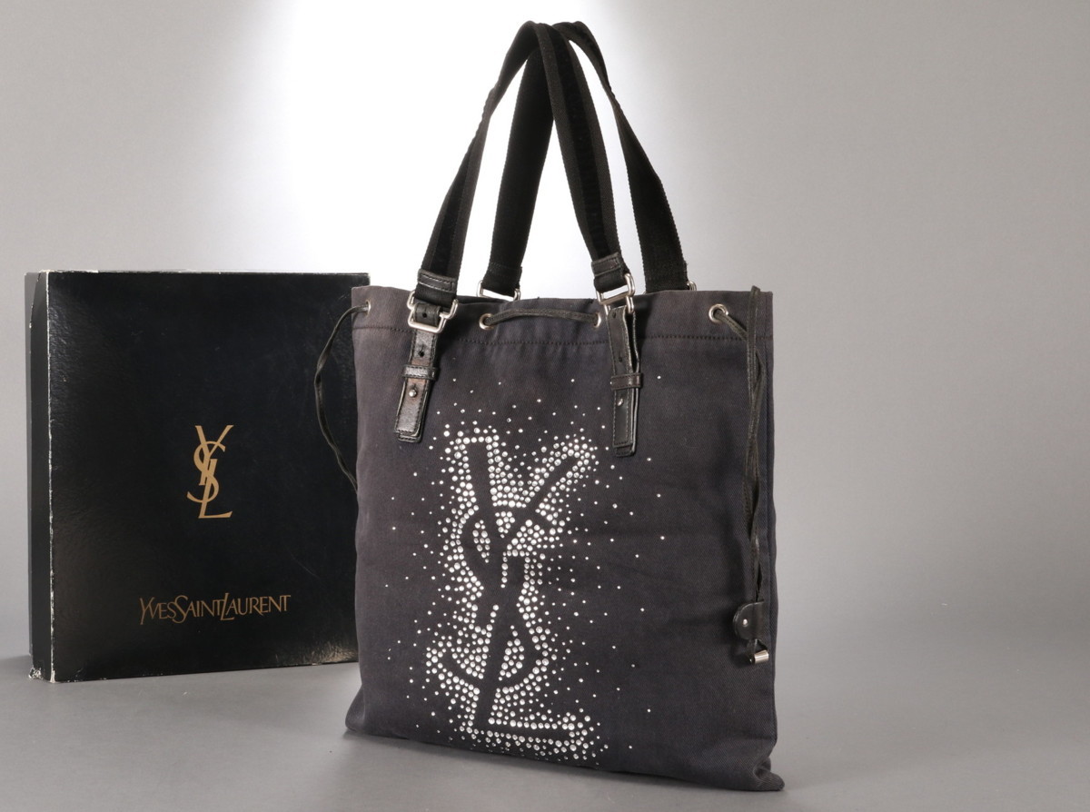 1円 イヴサンローラン カハラ ラインストーン YSL ロゴ トート ハンドバッグ ショルダー レディース レザー ビジネス 通勤 A4 DI38(かばん、バッグ)｜売買されたオークション情報 ...