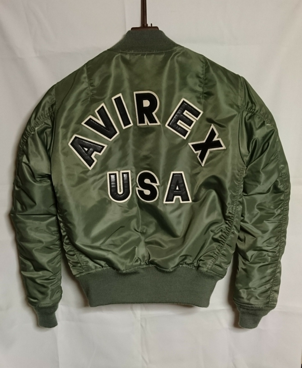 AVIREX MA-1 サイズM カーキ フライトジャケット(Mサイズ)｜売買されたオークション情報、yahooの商品情報をアーカイブ公開 - オークファン（aucfan.com）