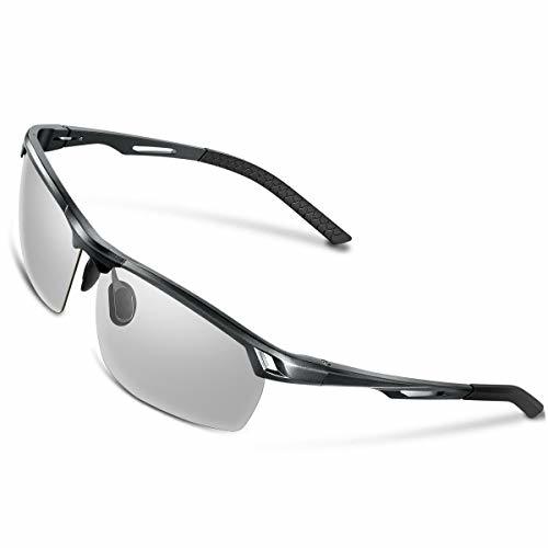Glazata 偏光スポーツサングラス 変色調光偏光グラス 前掛けクリップ式サングラス 跳ね上げ式 昼夜兼用 超軽量メタル(その他)｜売買されたオークション情報、yahooの商品情報を ...