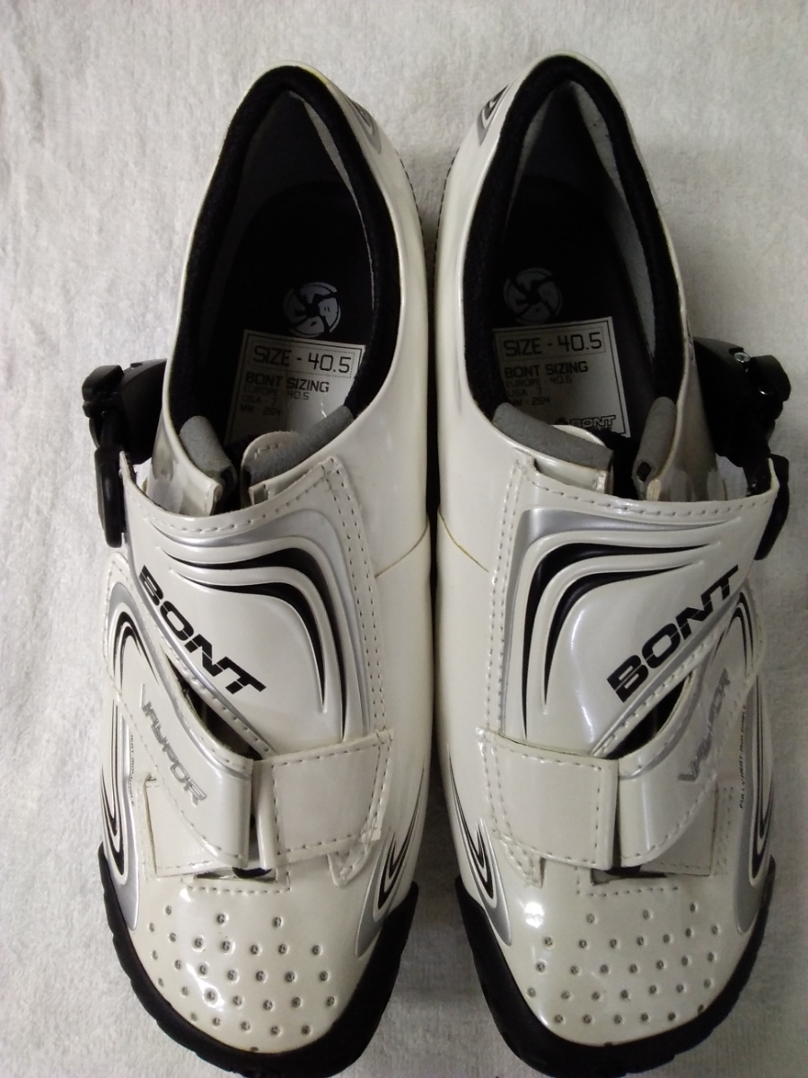 BONT ボント サイクリングシューズ VAYPOR エナメルホワイト 40.5 カーボンソール 熱成型シューズ アジアンフィット 2(25cm～)｜売買されたオークション情報、yahooの ...