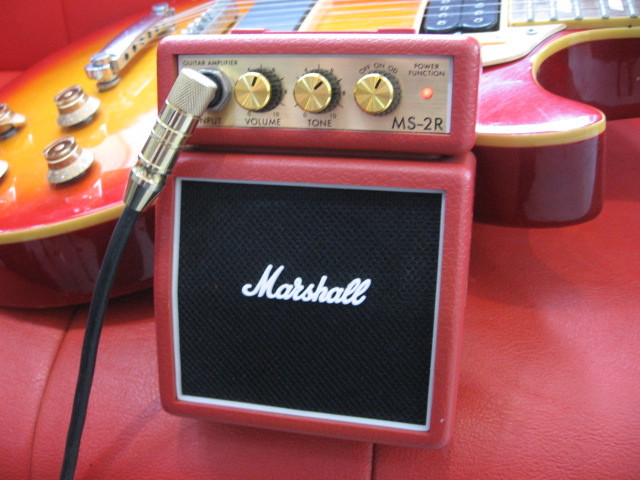 管理MS-2 MARSHALL MS-2R ミニアンプ マーシャル 赤 出音 ヘッドフォン OK 検索 エレキギター＆ベースギター用(ギター ...