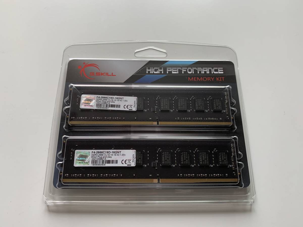 メモリ G.SKILL DDR4-2666 PC4-21300 8GB×2枚 計16GB(その他)｜売買されたオークション情報、yahooの ...