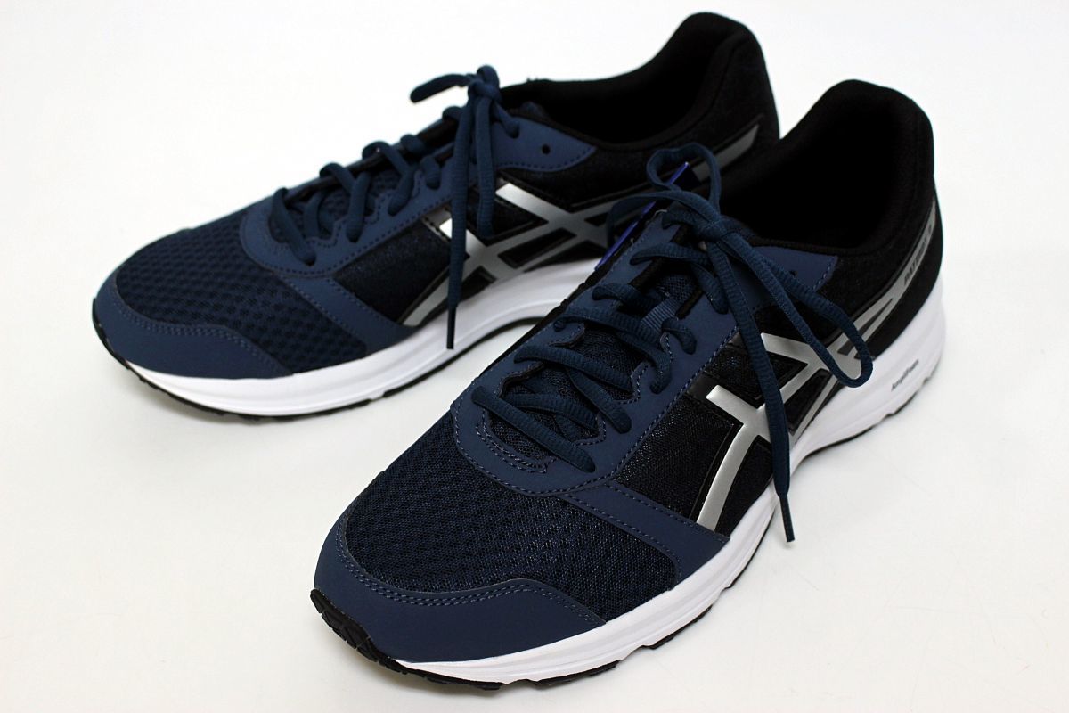 アシックス asics メンズ PATRIOT9 軽量 ランニング シューズ スニーカー 靴 紺黒 T823N-NVY-290 十 QWER ...